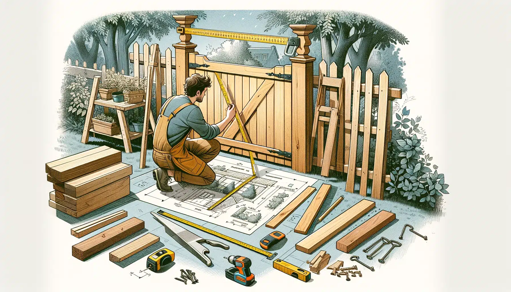 Faire Un Portail En Bois
